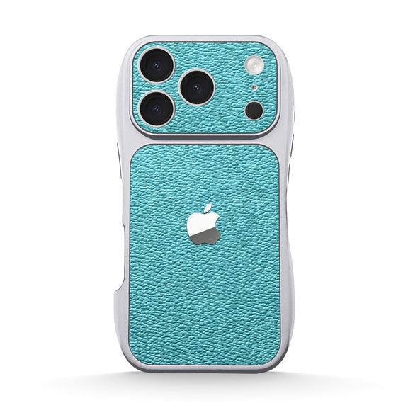 Light Blue | iPhone Magsafe Curved Leather Case – graffittibox