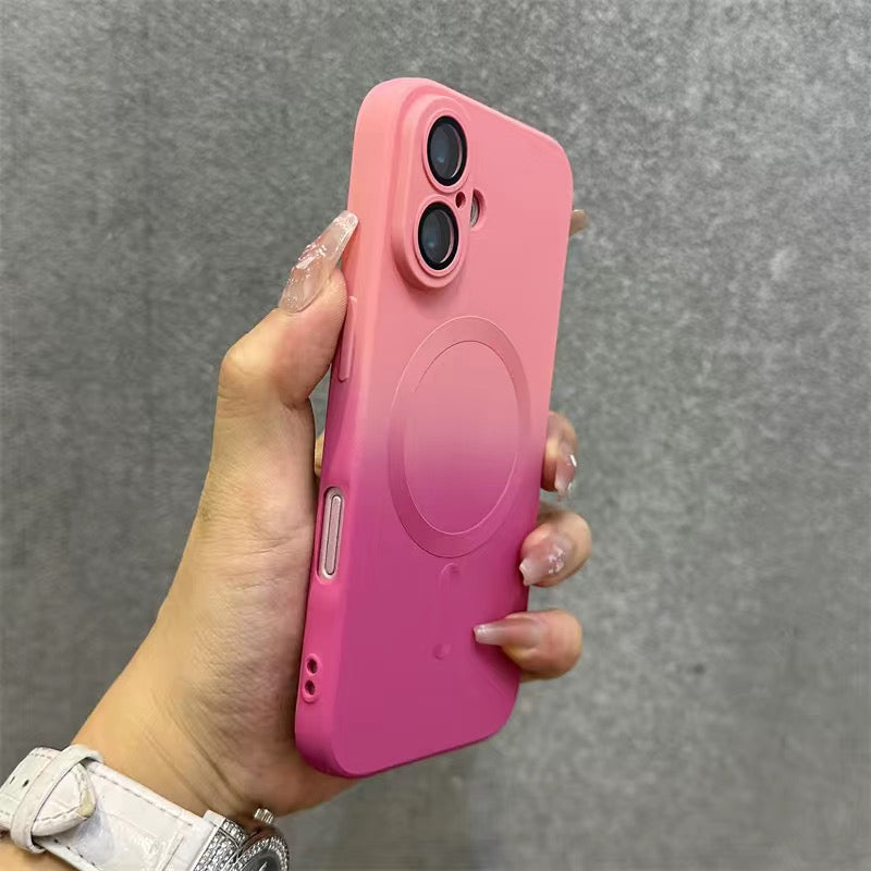 Pink-Rose | iPhone MagSafe Gradient Silicone Case – graffittibox